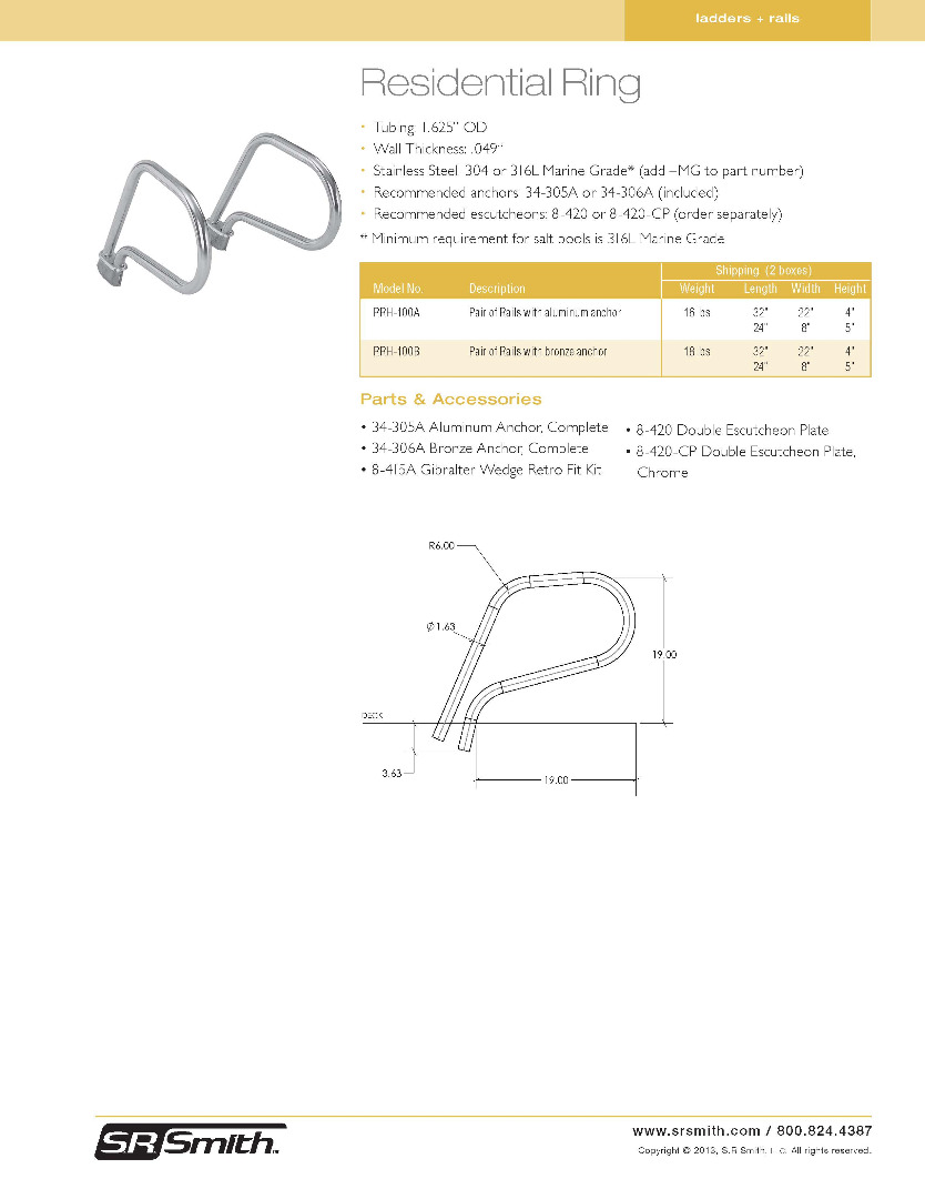 Residential Ring Handrail - S.R. Smith Products