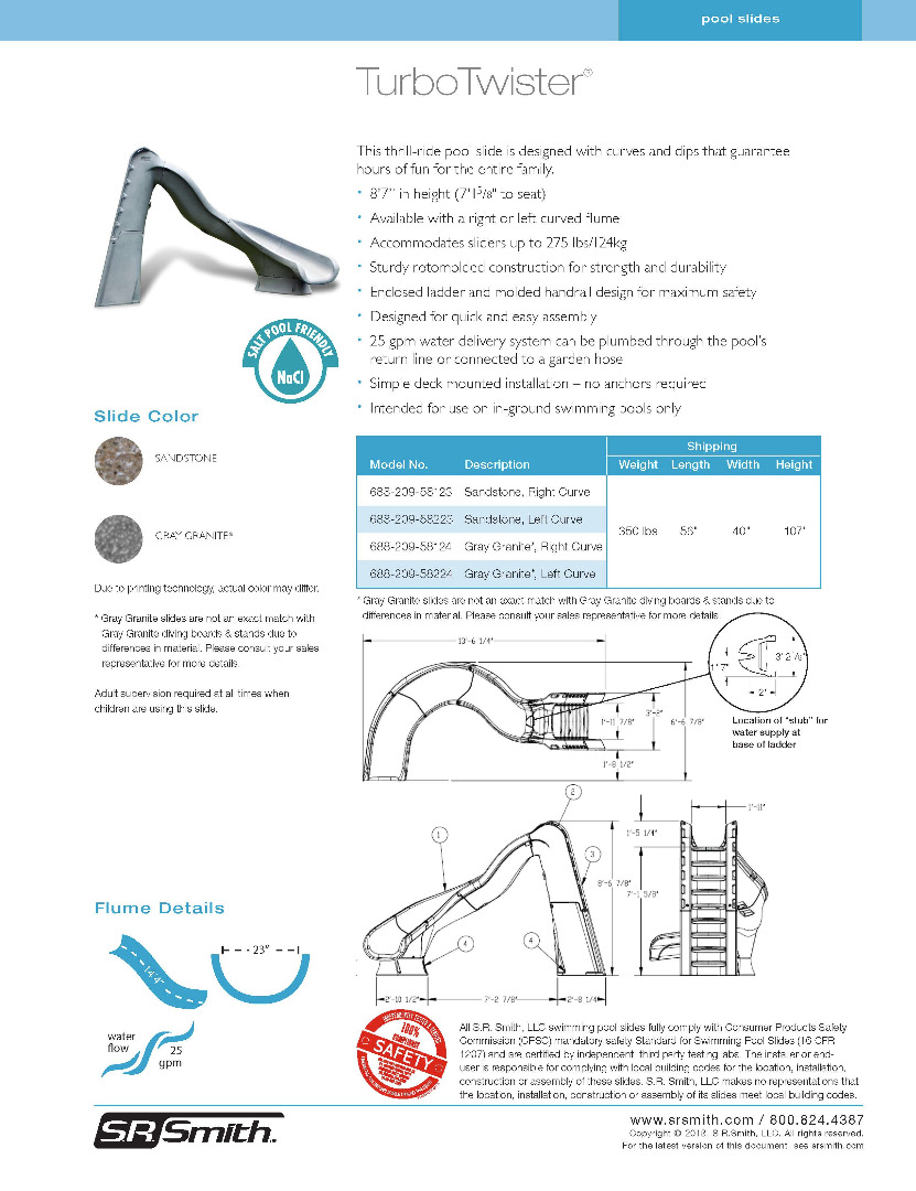 TurboTwister® Pool Slide | S.R.Smith Pool Slides