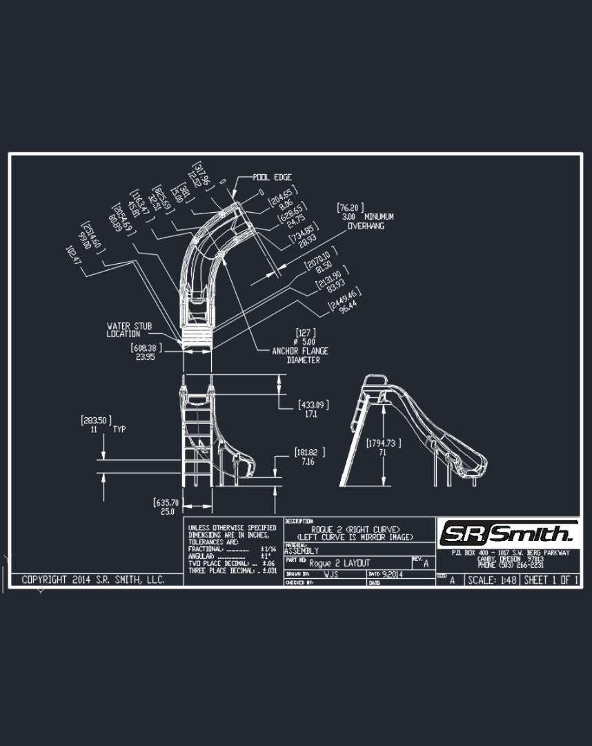 Rogue2 Pool Slide | S.R.Smith Pool Slides