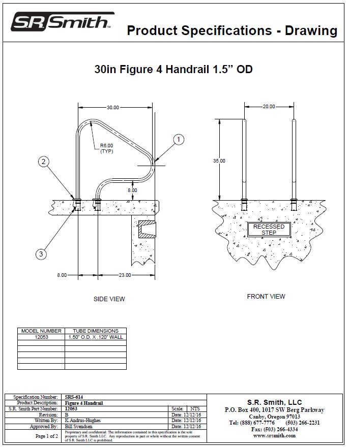 Figure 4 Handrails - Commercial - Official S.R. Smith Products