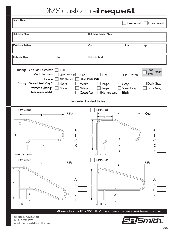 DMS-102 Pool Rail | Rails and Ladders | S.R.Smith