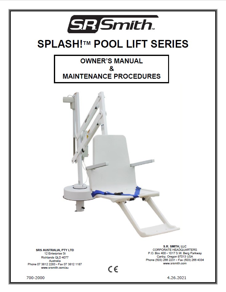 Splash! Round Post Pool Lift | S.R.Smith Pool Accessibility