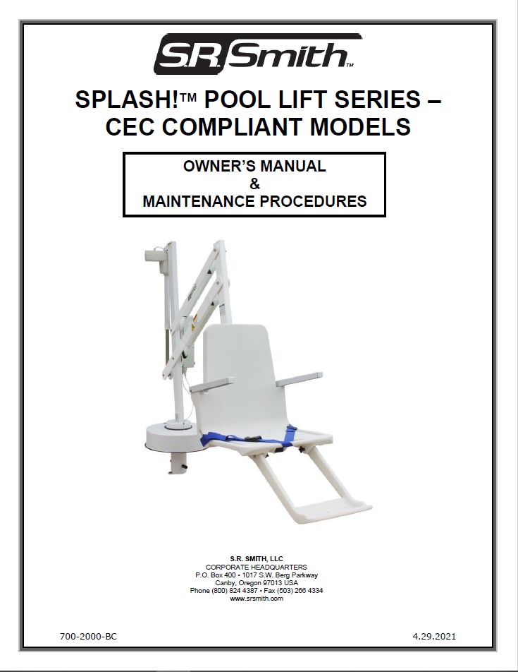 Splash! Pool Lifts | S.R. Smith Pool Accessibility